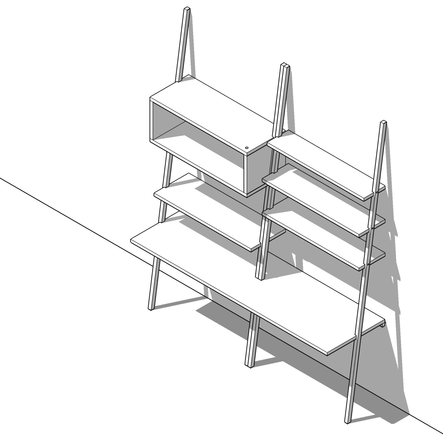 Our components: desks, sideboards, modular equipped walls. - Vud Design