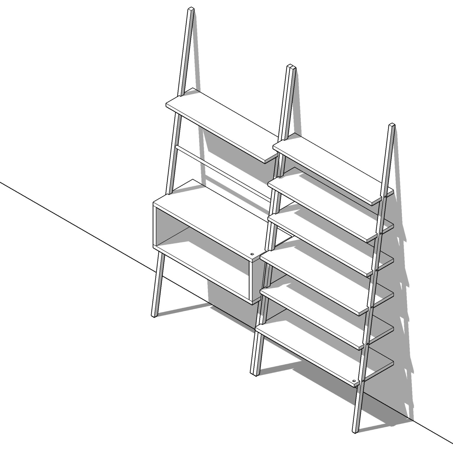 Our components: desks, sideboards, modular equipped walls. - Vud Design